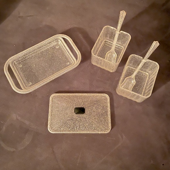 Kitchen | Vintage Condiment Serving Dish Set W Original Spoons And ...